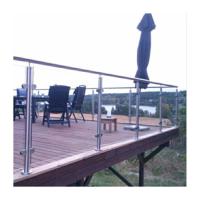 China Anti slip glass balustrades easy to install deck railing tempered glass deck railing price for sale
