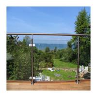 China Anti slip glass balustrades easy to install deck railing tempered glass deck railing price for sale