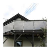 China Safety glass handrail metal balcony railings balustrade with wooden posts for sale