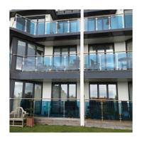 China SGCC glass railings tempered glass balcony railing 304 post glass balustrade for sale