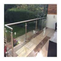 China 12mm glass fence roof balustrade stainless steel glass railing brackets for sale