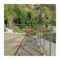 China Safety glass handrail deck bench instead of railing stair railing for sale