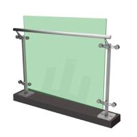China Curved clear glass balustrade railing systems clear fence for sale