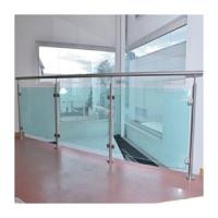 China Curved clear glass balustrade railing systems clear fence for sale