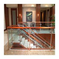 China Privacy Glass balustrade cost per metre railing metal fence for sale