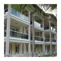 China Privacy Glass balustrade cost per metre railing metal fence for sale