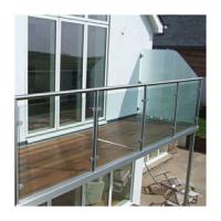 China Balcony glass balustrade systems railing detail fence panels price for sale