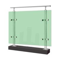 China Glass balustrade prices railing no top rail garden fence for sale
