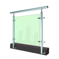 China Stainless steel posts for glass balustrade railing porch fence panels uk for sale