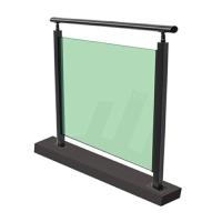 China Exterior glass balustrade railing panel mounting brackets total glass fencing for sale