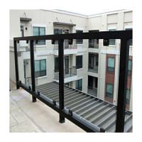 China Exterior glass balustrade railing panel mounting brackets total glass fencing for sale