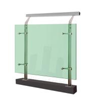 China Glass balustrade fittings curved glass railing garden fencing for sale
