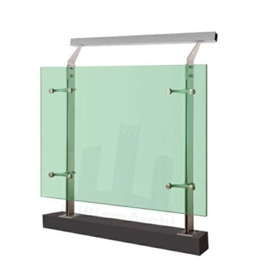 China Glass balustrade fittings curved glass railing garden fencing for sale
