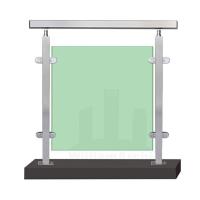 China Glass balustrade design railing outdoor glass fence panels for sale