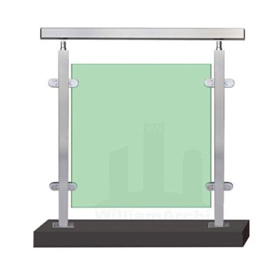 China Glass balustrade design railing outdoor glass fence panels for sale