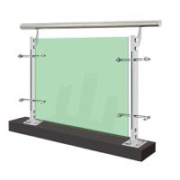 China Outdoor porch glass balustrade systems railing fence supplies for sale