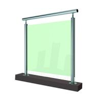 China Stainless SS and glass balustrade railing tempered glass fence for sale