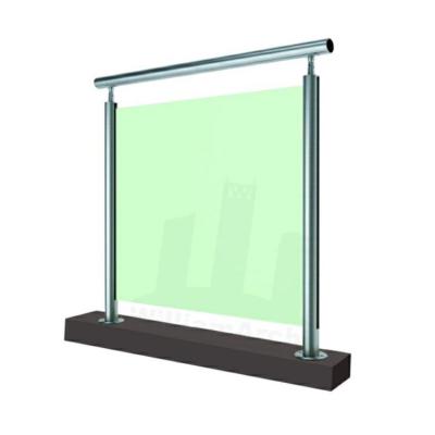 China Stainless SS and glass balustrade railing tempered glass fence for sale
