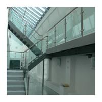 China Stainless SS and glass balustrade railing tempered glass fence for sale