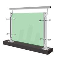 China Internal glass balustrade railing holder balcony fence for sale