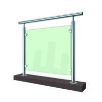 China Glass balustrade price per metre railing shoe fences for sale