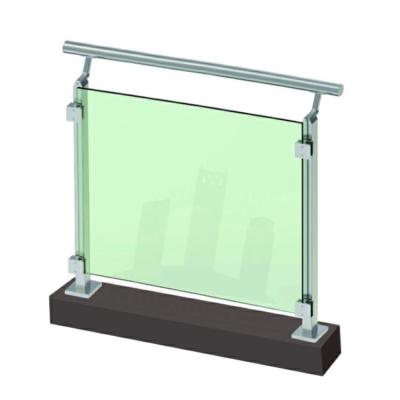 China Aluminium garden glass balustrade railing systems stainless steel spigots for glass fencing for sale