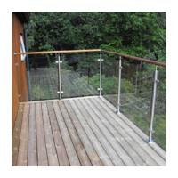 China Aluminium garden glass balustrade railing systems stainless steel spigots for glass fencing for sale