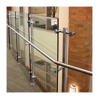 China Aluminium garden glass balustrade railing systems stainless steel spigots for glass fencing for sale