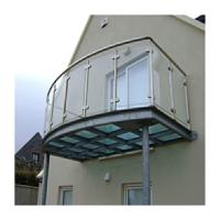 China Indoor  rooftop glass balustrade railing fencing materials for sale