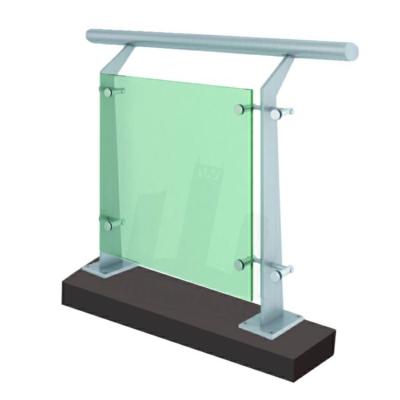 China Front porch glass balustrade posts railing fence installation for sale