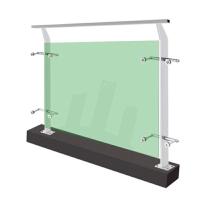 China Glass balustrade railing connectors fence cost for sale