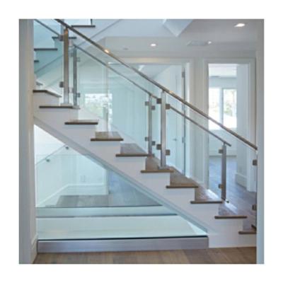 China EN 12150 glass balusters outdoor stair balustrade modern glass balustrade for sale
