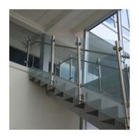 China EN 12150 glass balusters outdoor stair balustrade modern glass balustrade for sale