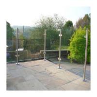 China EN12543 glass balustrade metal porch step handrails residential glass railing systems for sale