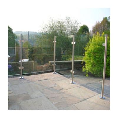 China EN12543 glass balustrade metal porch step handrails residential glass railing systems for sale