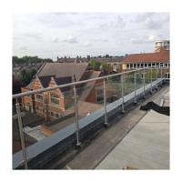 China Tinted glass handrail flat roof railing systems balustrade panels price for sale