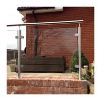 China Safety glass handrail front porch railing options exterior glass railing systems for sale