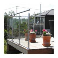 China Safety glass handrail front porch railing options exterior glass railing systems for sale
