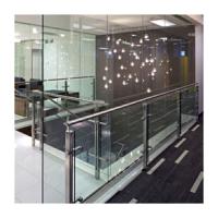 China Multilayer glass balustrade white patio railing balcony glass fencing for sale