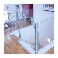 China Safety glass balustrades short patio fence clear glass stainless post railing for sale