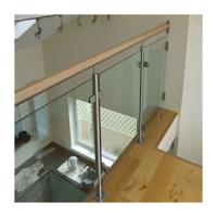 China Safety glass balustrades short patio fence clear glass stainless post railing for sale