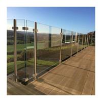China Tmepered glass guardrail decorative metal deck railing cost of glass balcony railing for sale
