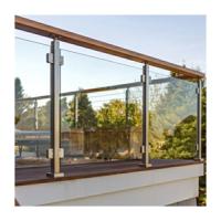 China Tmepered glass guardrail decorative metal deck railing cost of glass balcony railing for sale