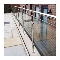 China SGP glass balustrades vinyl porch railing and posts stainless steel glass railing for sale