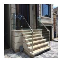 China SGP glass balustrades vinyl porch railing and posts stainless steel glass railing for sale