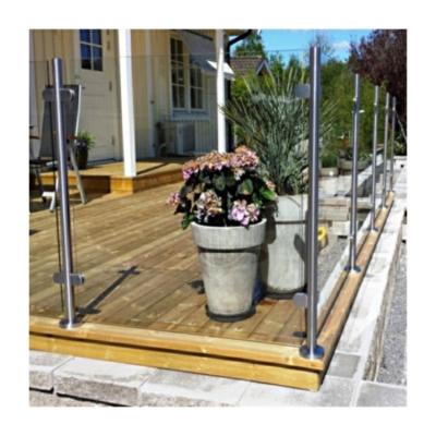 China CE EN 12150 glass railings ready made decking balustrade railing spigot for sale