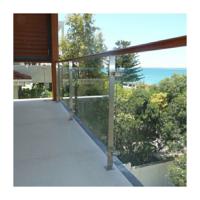 China Tmepered glass balusters glass balustrade stairs near me oak glass balustrade for sale