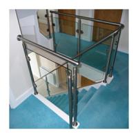 China Low iron glass fence house wire stair railing external glass balustrade systems for sale