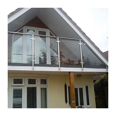 China Blue tinted glass balustrades faux balcony railing used glass balustrade for sale