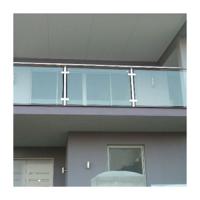 China Blue tinted glass balustrades faux balcony railing used glass balustrade for sale